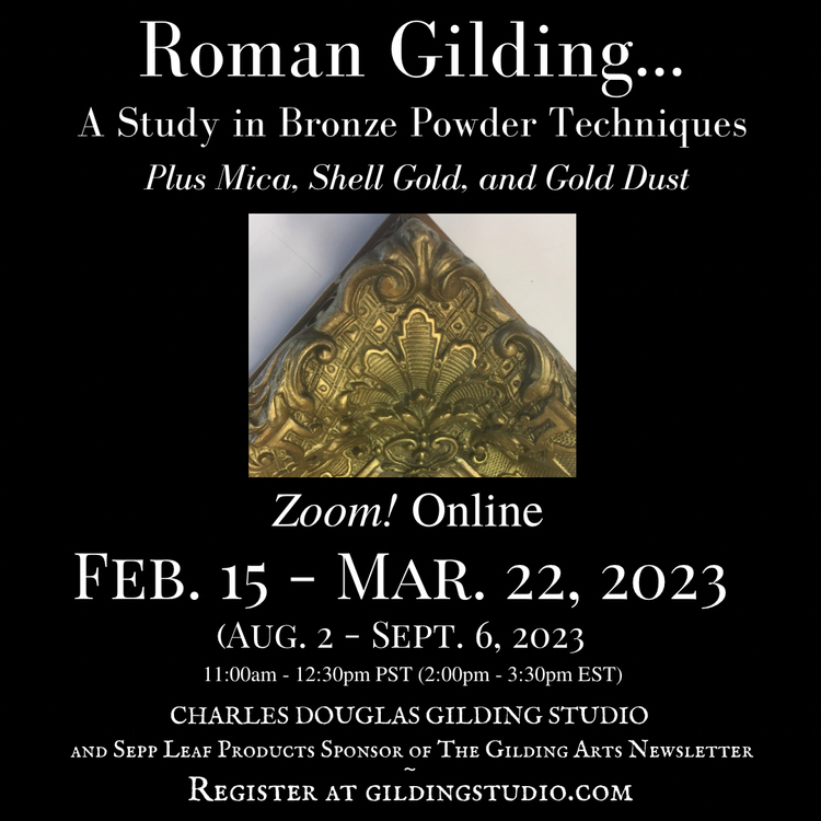 Charles Douglas Gilding Studio Gilding Classes